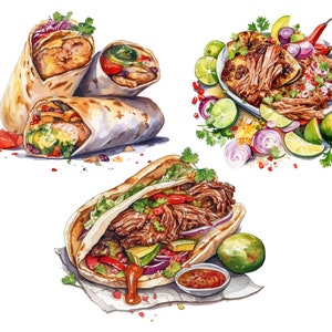 Mexican Food Clipart, Vibrant and Authentic Digital Illustrations ...