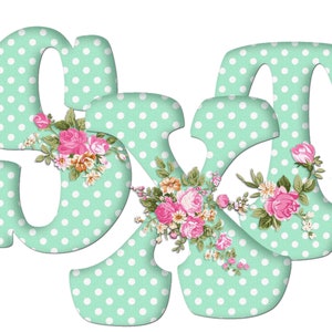 Decorative Font, Floral Font, Alphabet Clip Art, Digital Font, Alphabet ...