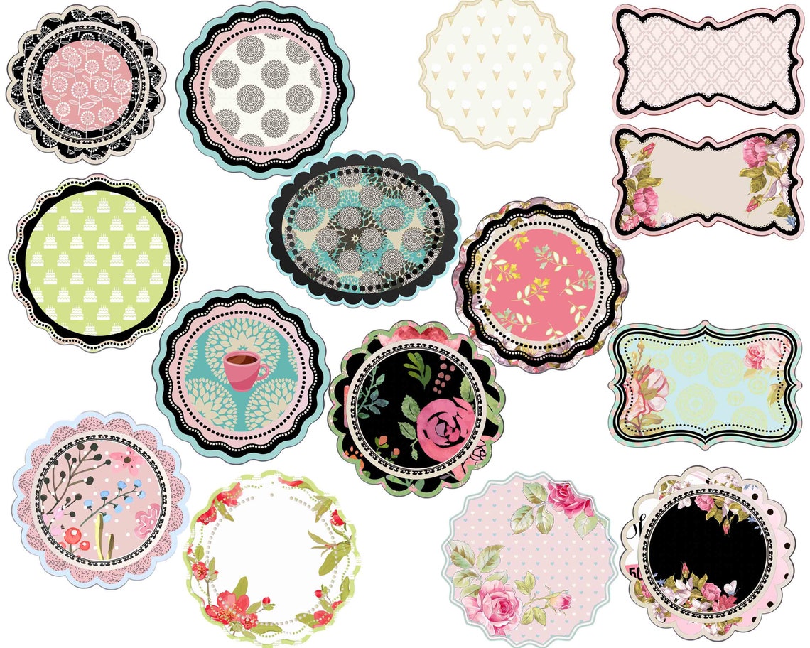 Digital Labels Spring Labels Romantic Label Label Clip Art - Etsy