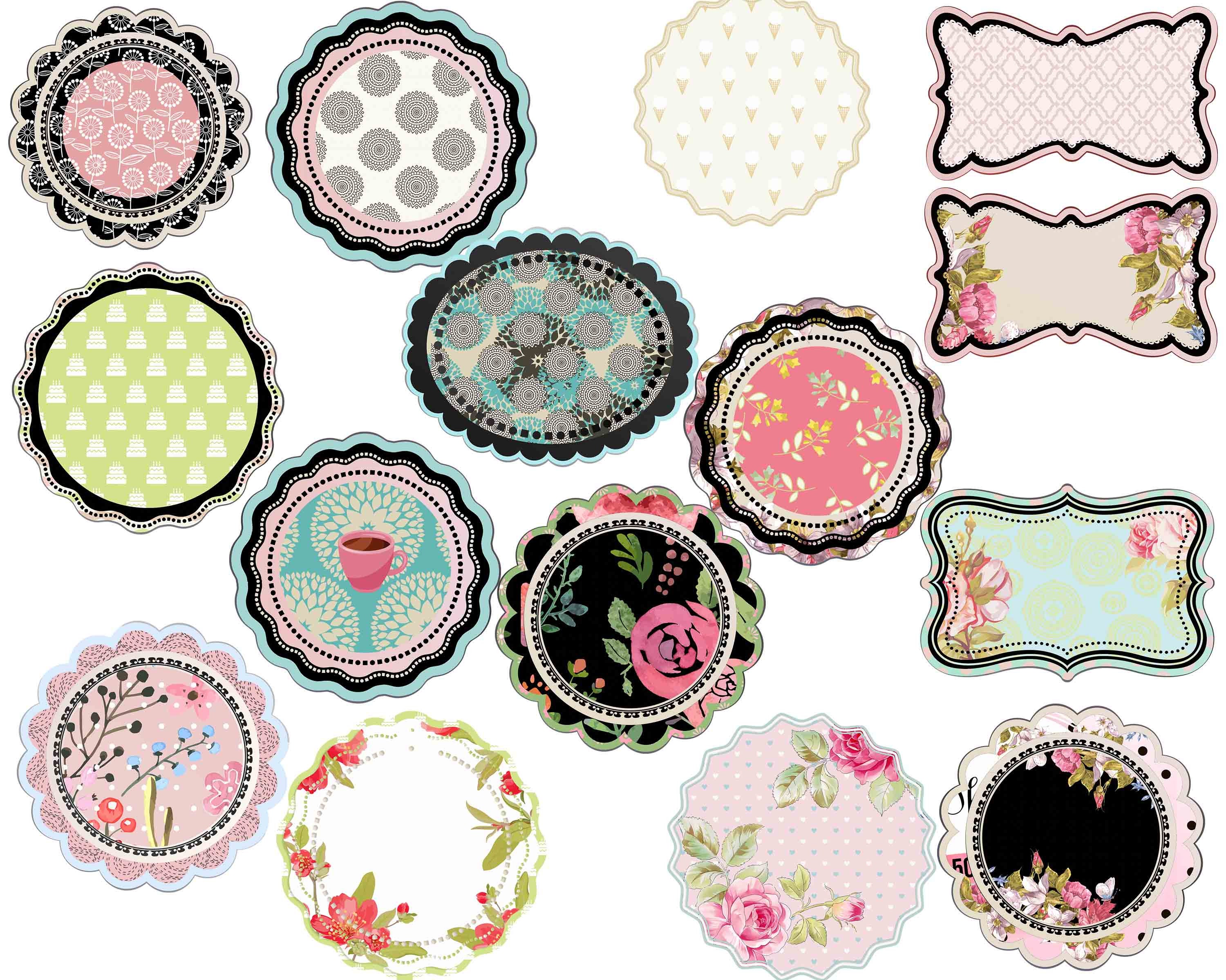 Digital Labels Spring Labels Romantic Label Label Clip Art - Etsy