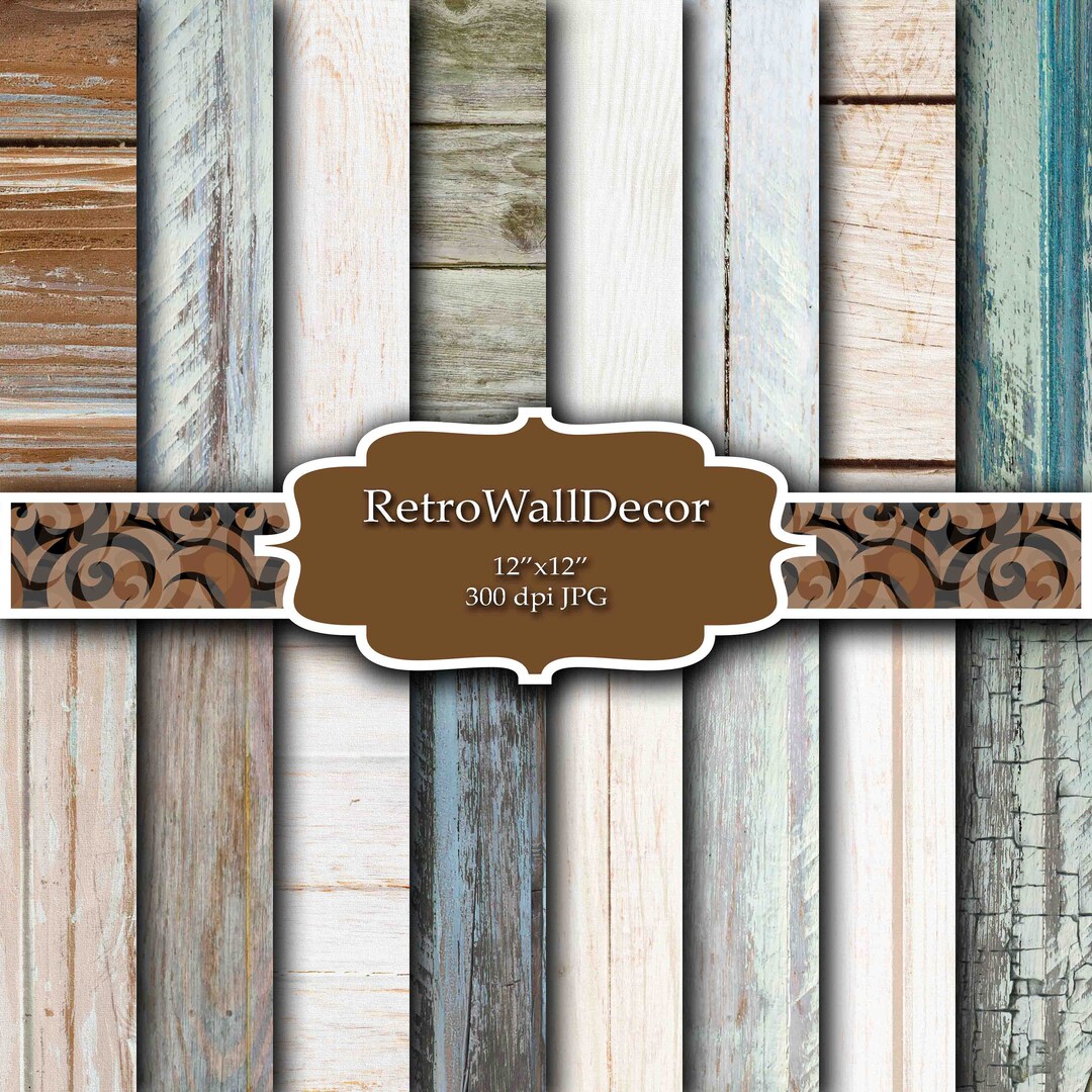 Wood Digital Paper, Wood Background, Distressed Wood Texture, Rustic ...