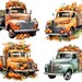 Pumpkin Truck Farm Truck Clipart Farm Truck Watercolor - Etsy