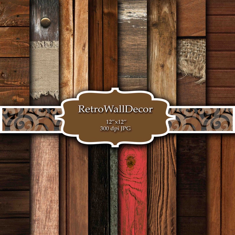 Wood Digital Paper Wood Background Distressed Wood Texture | Etsy