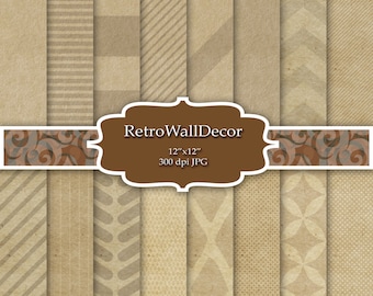 Kraft Paper Texture Kraft Digital Paper Kraft Scrapbook - Etsy