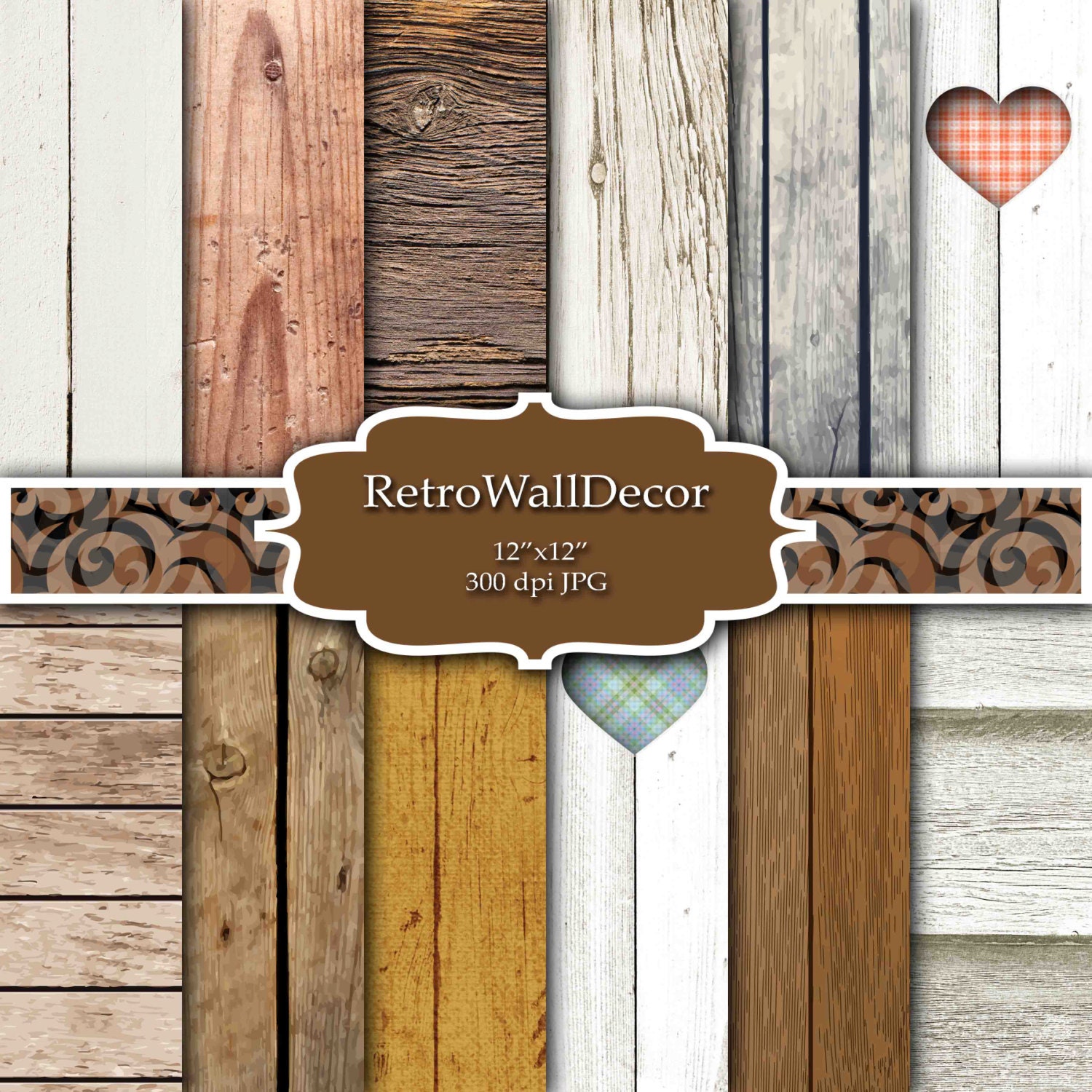Wood Digital Paper Wood Background Distressed Wood Texture - Etsy