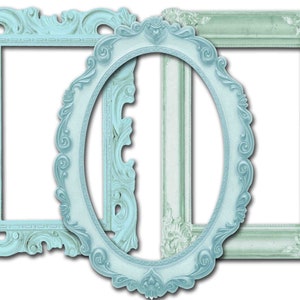Digital Frame, Vintage Blue Frames, Vintage Frames, Frames Clipart ...
