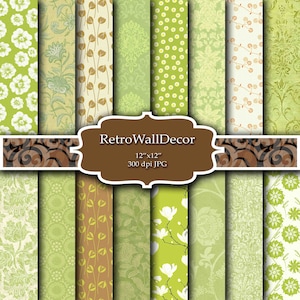 Green Digital Paper, Mint Green Paper, Green Background, Pastel Green ...