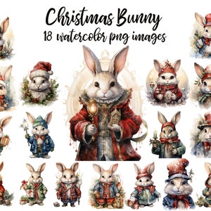 Christmas Clip Art, Christmas Bunny, Christmas Bunny PNG, Xmas Bunny ...