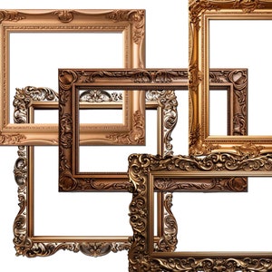 Vintage Frame Clipart: Ornate Gold Frames (digital Download) - Etsy
