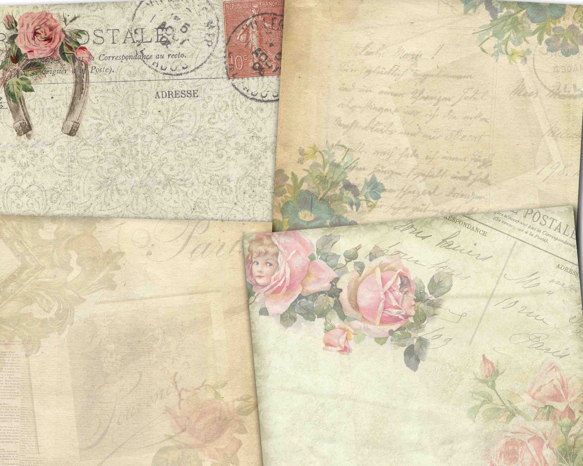 Floral Digital Paper Flower Digital Paper Floral Background | Etsy