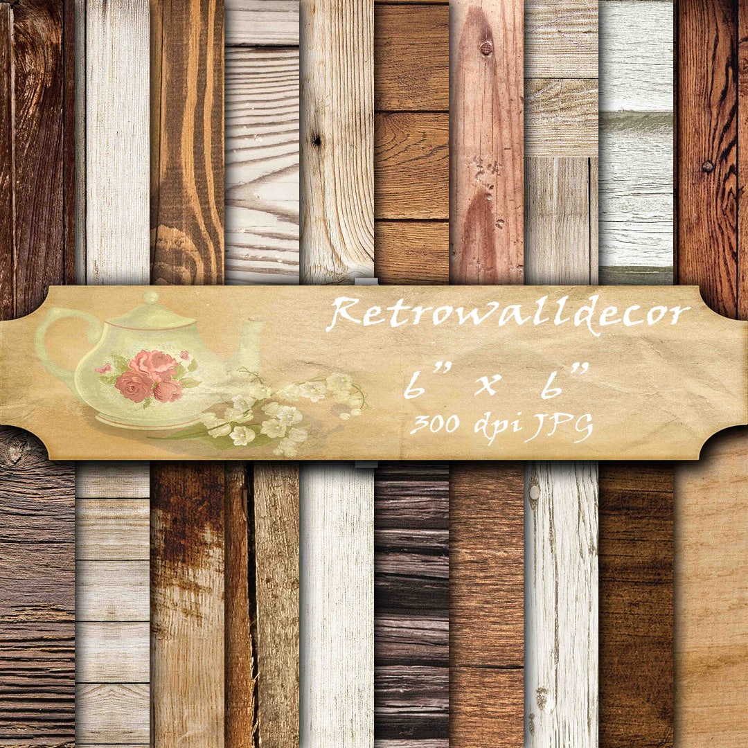Wood Digital Paper, Wood Background, Distressed Wood Texture, Rustic ...