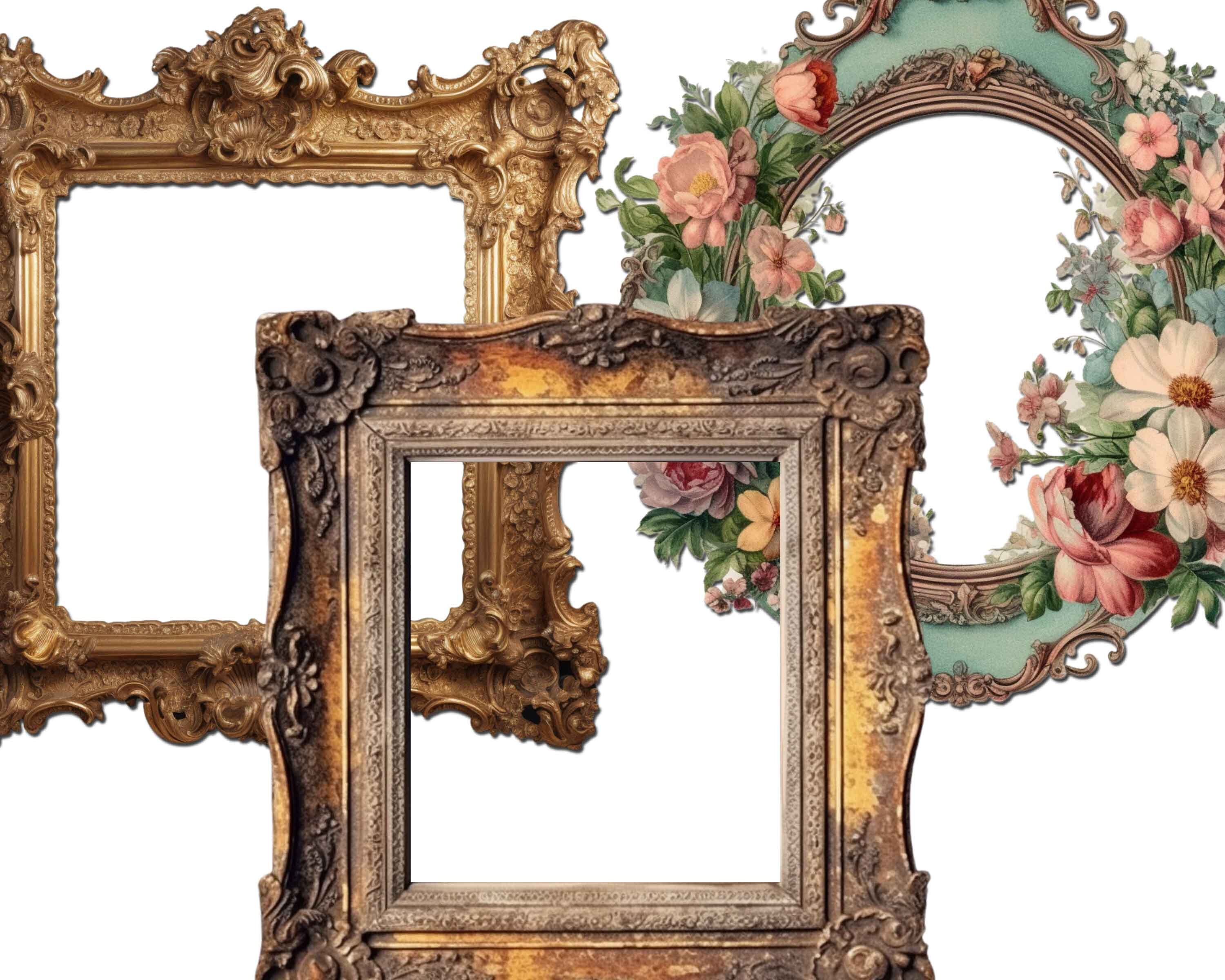 Digital Frame Vintage Gold Frames Vintage Frames Frames - Etsy