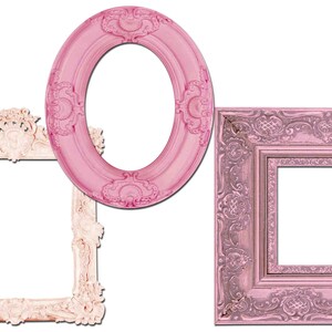 Vintage Shabby Pink Frames Clipart (digital Download) - Etsy