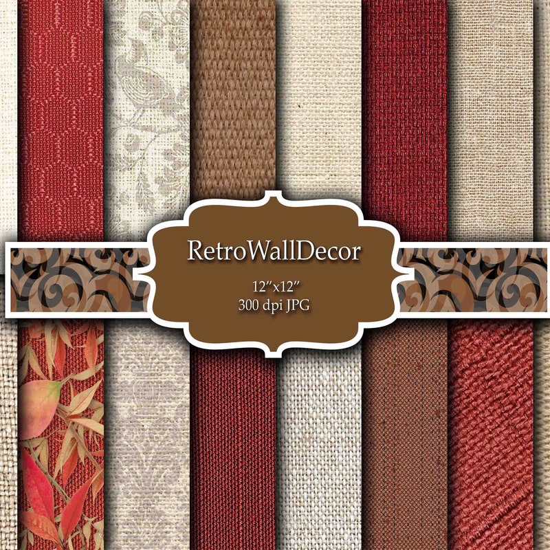 Burlap Digital Paper - Etsy