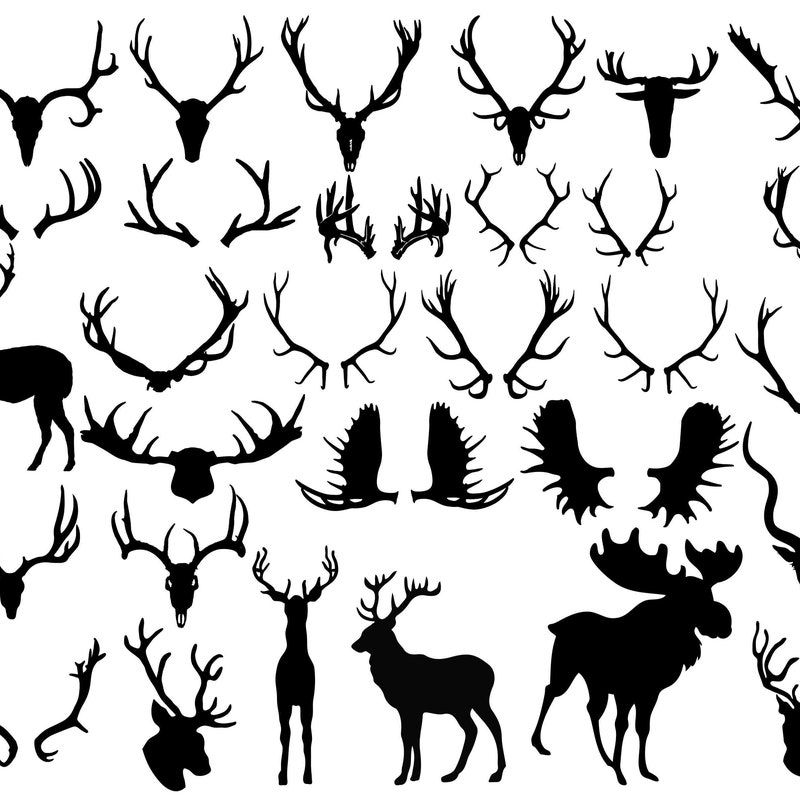 Antlers Svg - Etsy