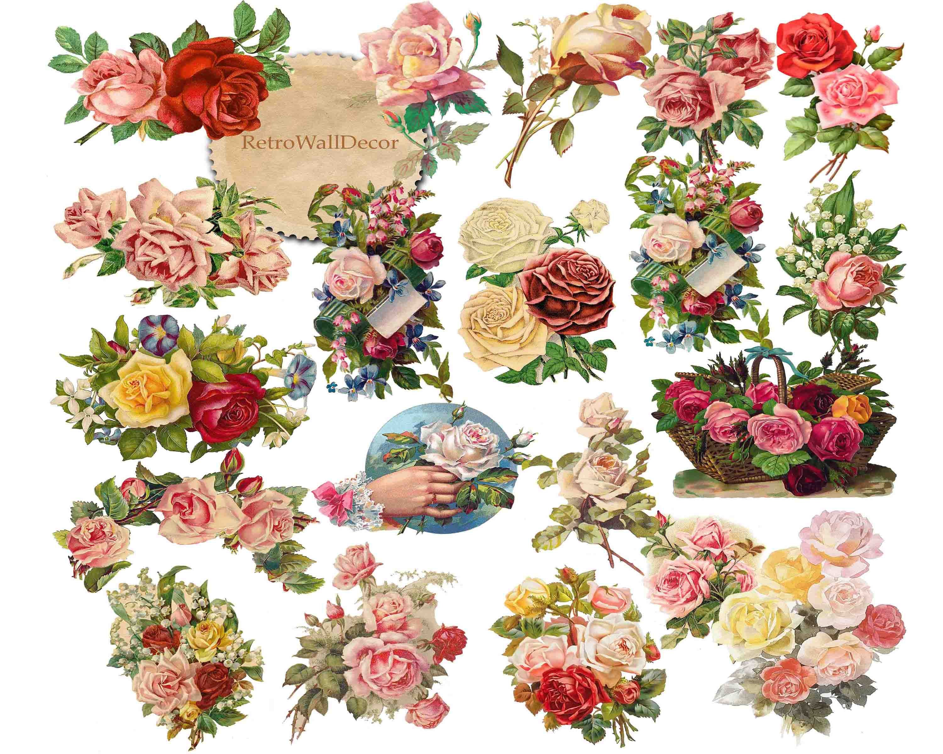 Vintage Flowers Clip Art