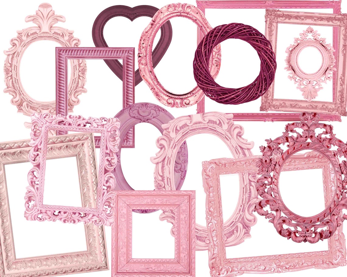 Digital Frame Vintage Pink Frames Vintage Frames Frames - Etsy Australia