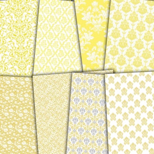 Damask Digital Paper, Damask Background, Damask Floral, Scrapbook Paper ...