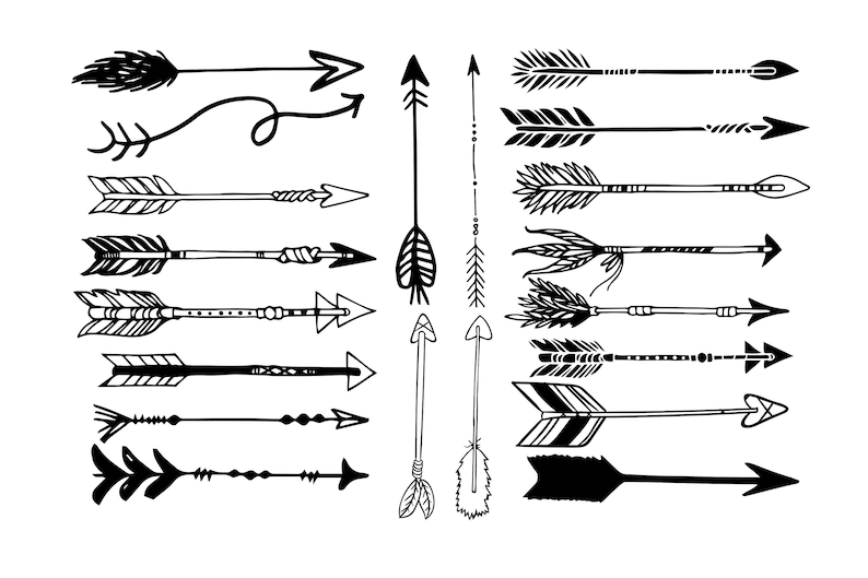 Pfeil SVG-Bundle: Silhouette Clipart, Digital Cut Files (Kaufen Sie 2 ...