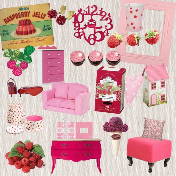 Vintage Fruit Prints Raspberry Fruit Berries Fruits Clipart | Etsy