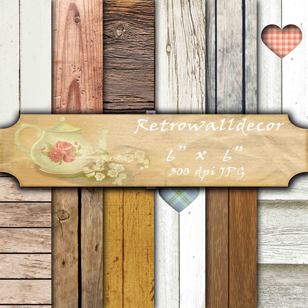 Wood Digital Paper, Wood Background, Distressed Wood Texture, Rustic ...