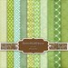 Green Digital Paper, Green Scrapbook Paper, Pastel Green Damask, Green ...