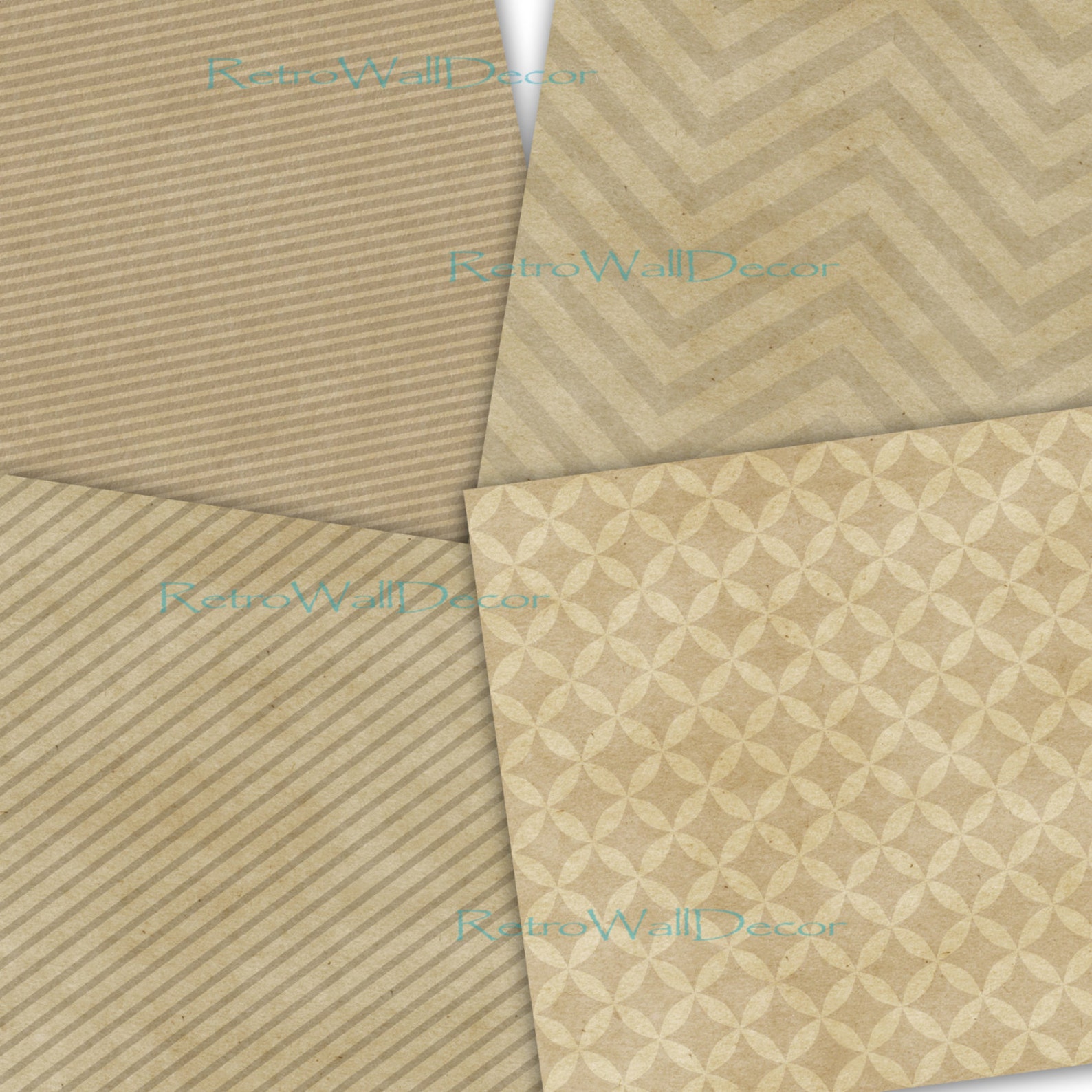 Kraft Paper Texture, Kraft Digital Paper, Kraft Scrapbook Paper, Brown ...