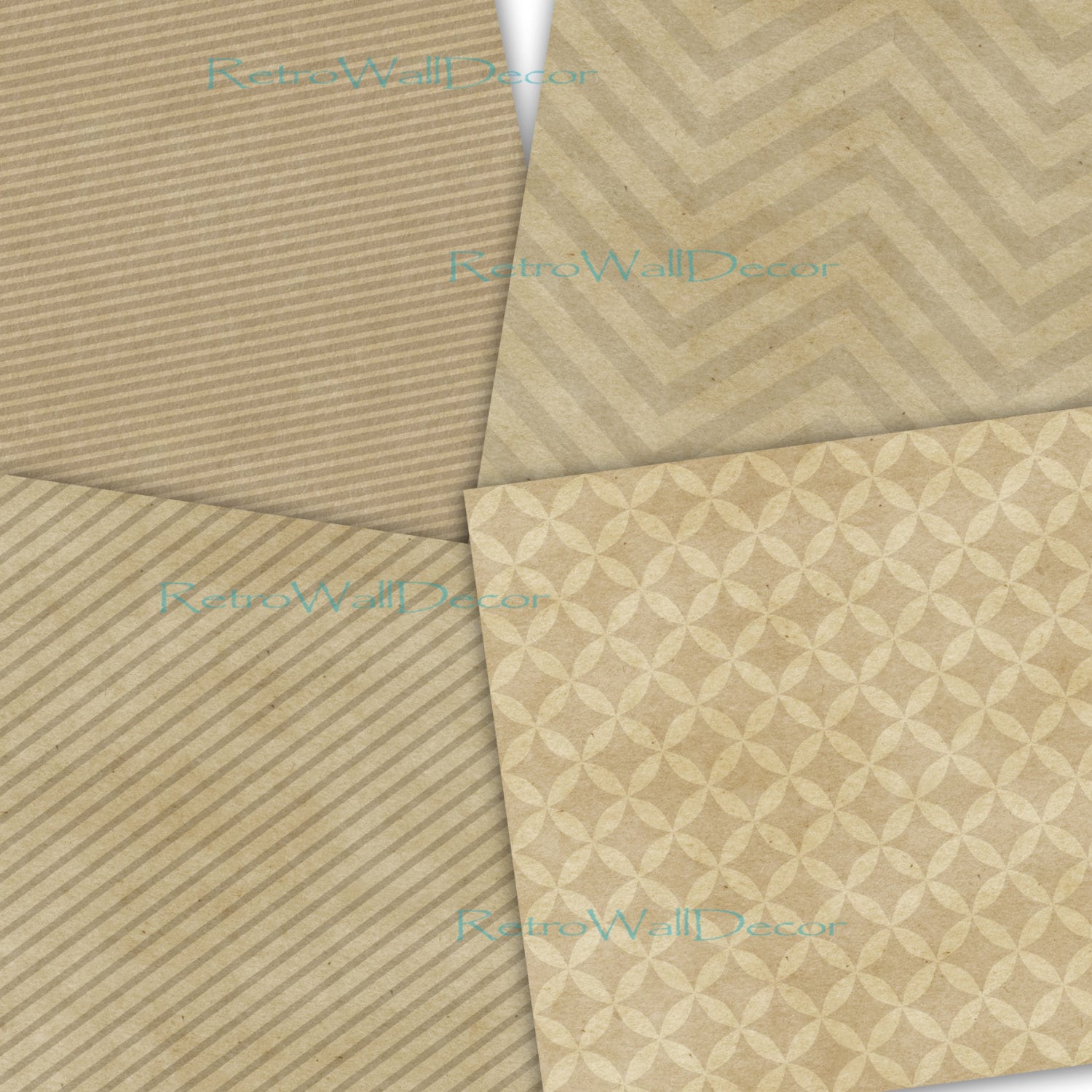Textura de papel kraft papel digital kraft papel de álbum de - Etsy México