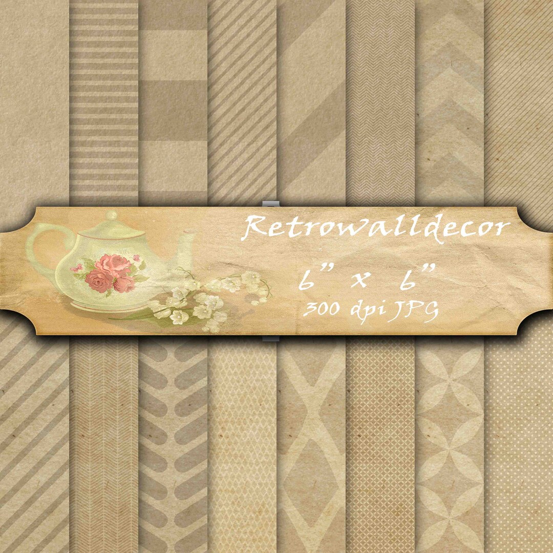 Kraft Paper Texture, Kraft Digital Paper, Kraft Scrapbook Paper, Brown ...