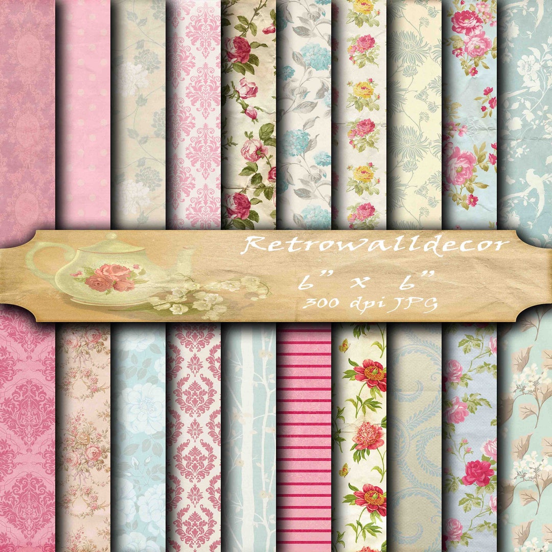 Floral Digital Paper Flower Digital Paper Floral Background - Etsy
