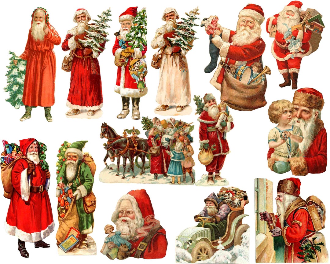 Santa Clip Art: Christmas Decor PNG Images (digital Download) - Etsy