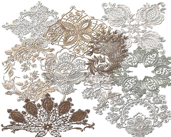 Doily Clipart Digital Lace Lace Texture Shabby Chic Lace | Etsy