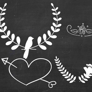 Hand Drawn Clip Art, Wedding Clip Art, Chalkboard Wedding Clipart ...