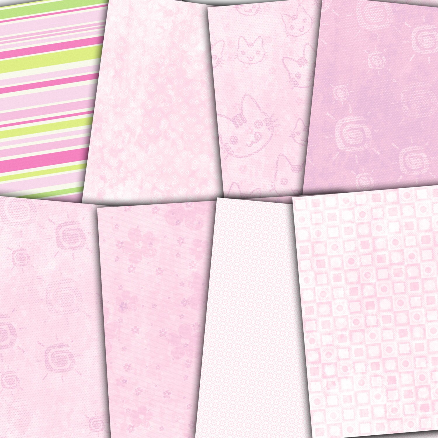 Baby Girl Pink Digital Paper Digital Download Paper Scrapbook - Etsy