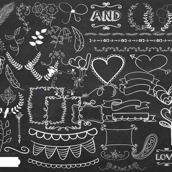 Chalkboard Flourish - Etsy