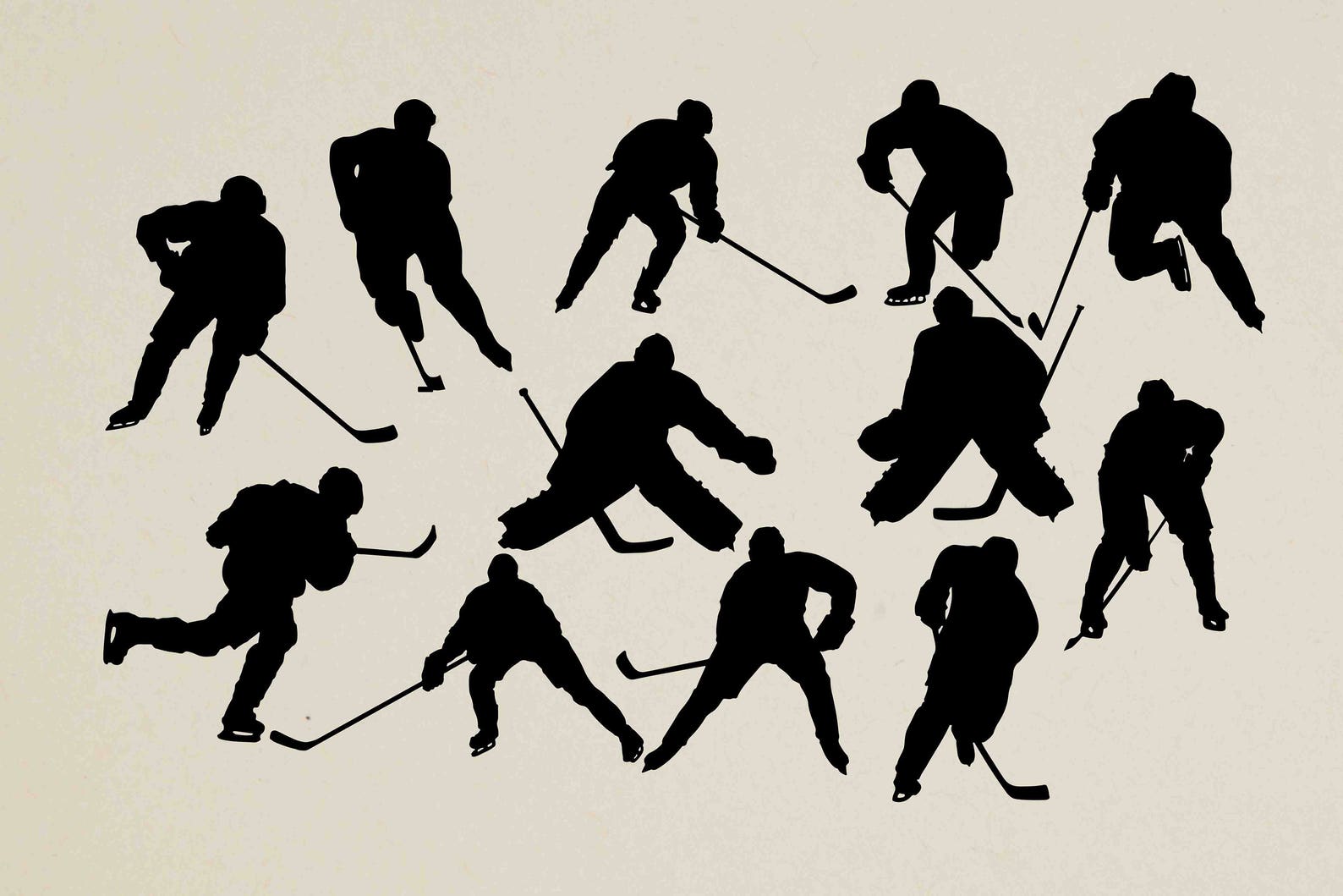Hockey Silhouettes , Hockey Clipart , Hockey Svg , Hockey Dxf, Sports ...