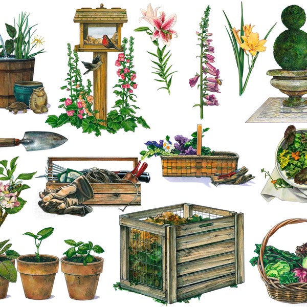 Garden Clip Art - Etsy