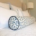 Blue Leopard Spots Bolster Pillow-designer Bolster Pillow With Contrast ...