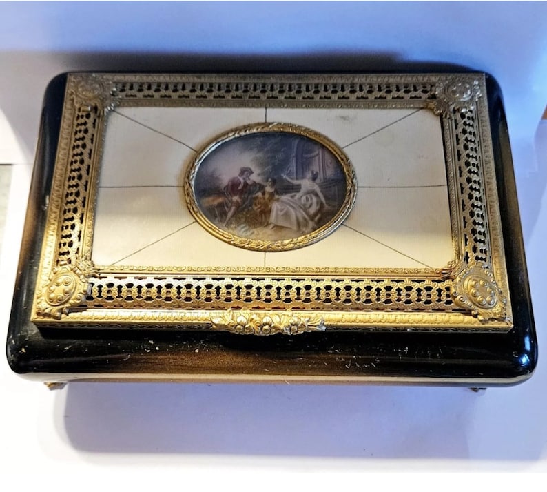 Vintage Italian Renaissance Style Gilded Wood & Metal Jewelry Box - Etsy