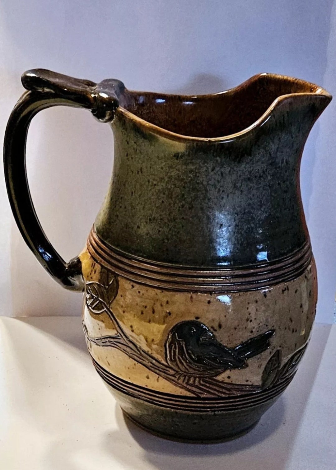 Pottery Pitcher Stoneware Created by Dirty Dog Pottery - Etsy