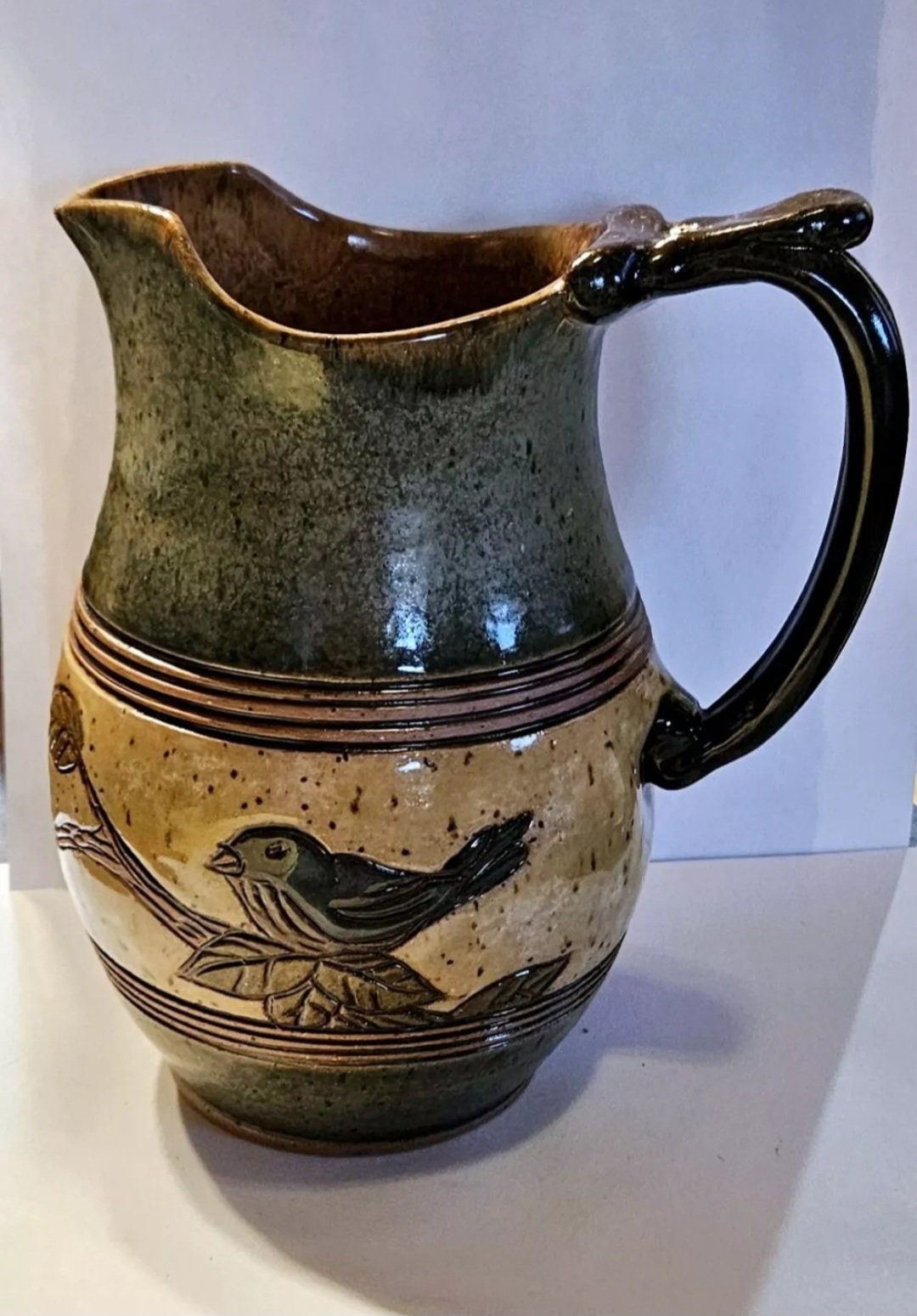 Pottery Pitcher Stoneware Created by Dirty Dog Pottery - Etsy