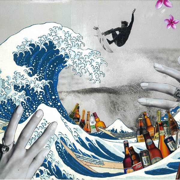 Japanese Collage Art - Etsy