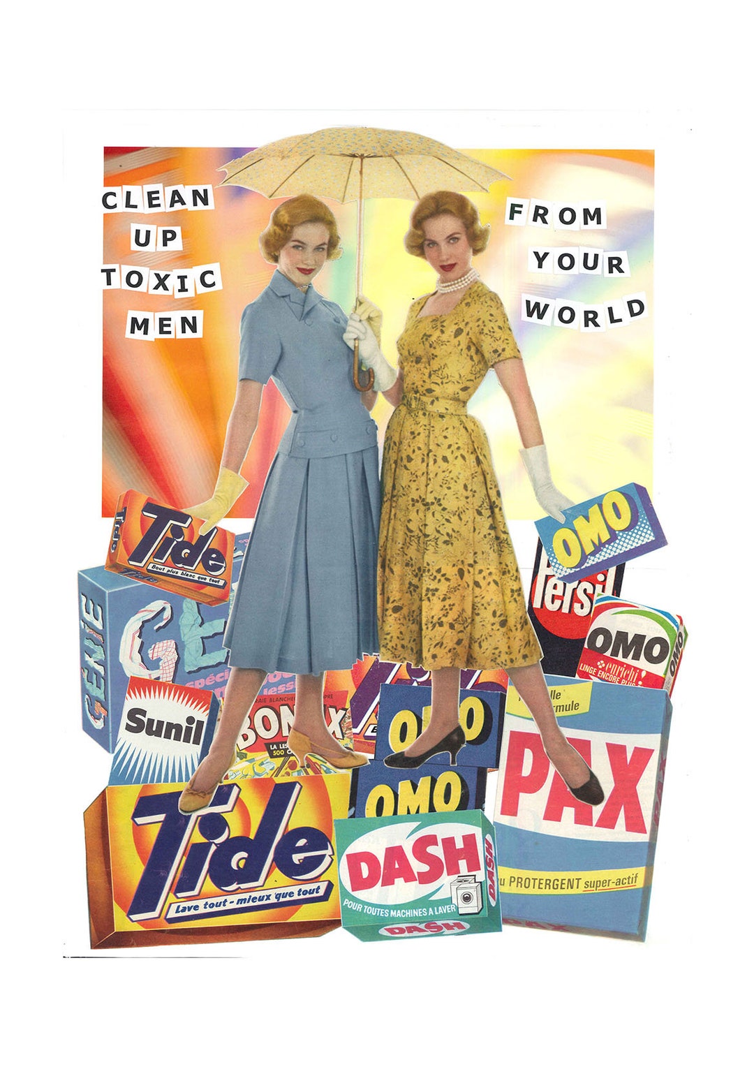CLEAN UP TOXIC Collage Art - Etsy