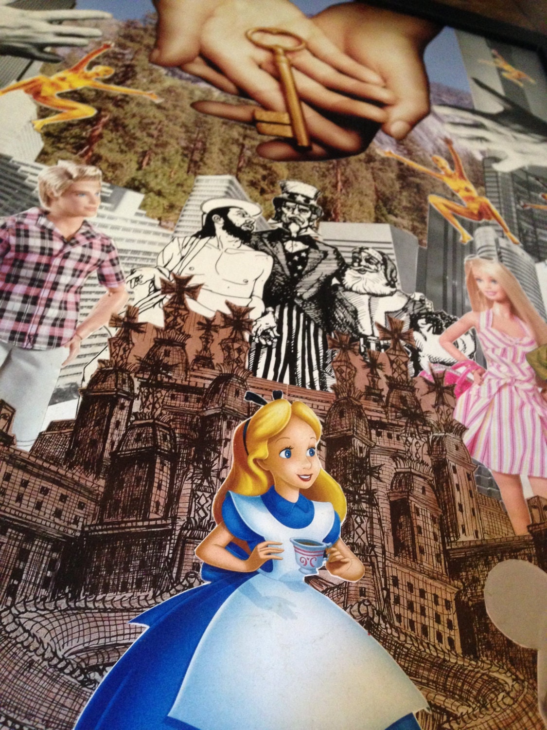 ALICE IN WONDERLAND - Collage Art - Etsy