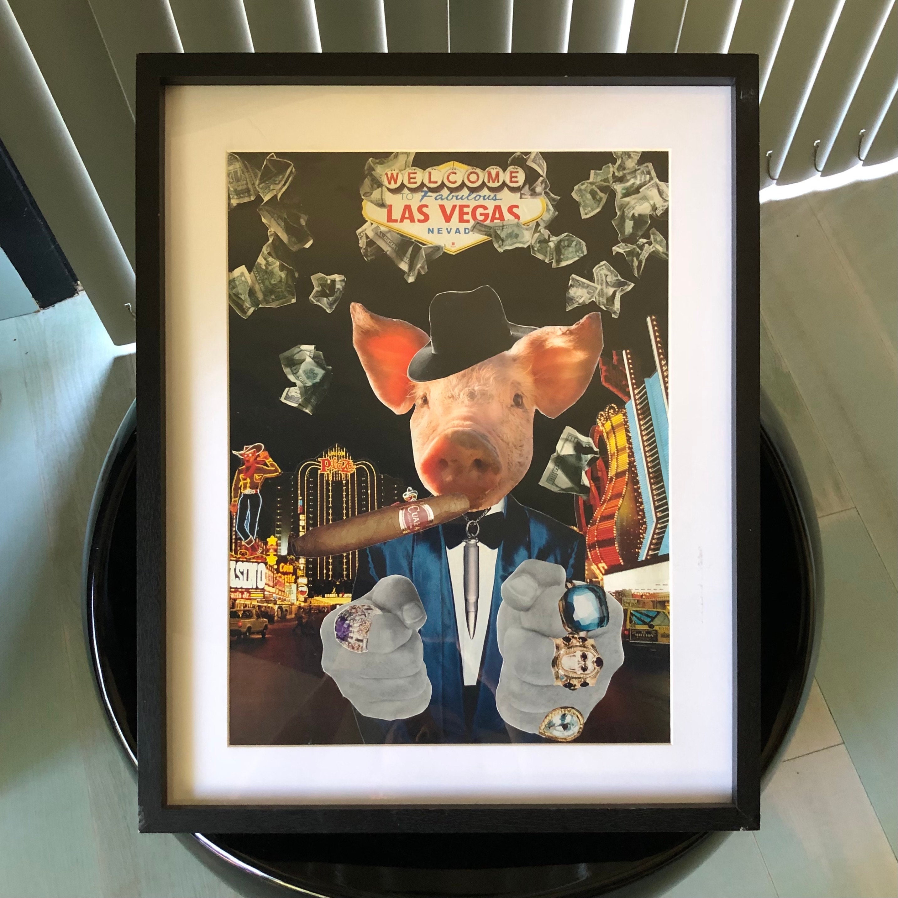 LAS VEGAS PIG Art Collage - Etsy