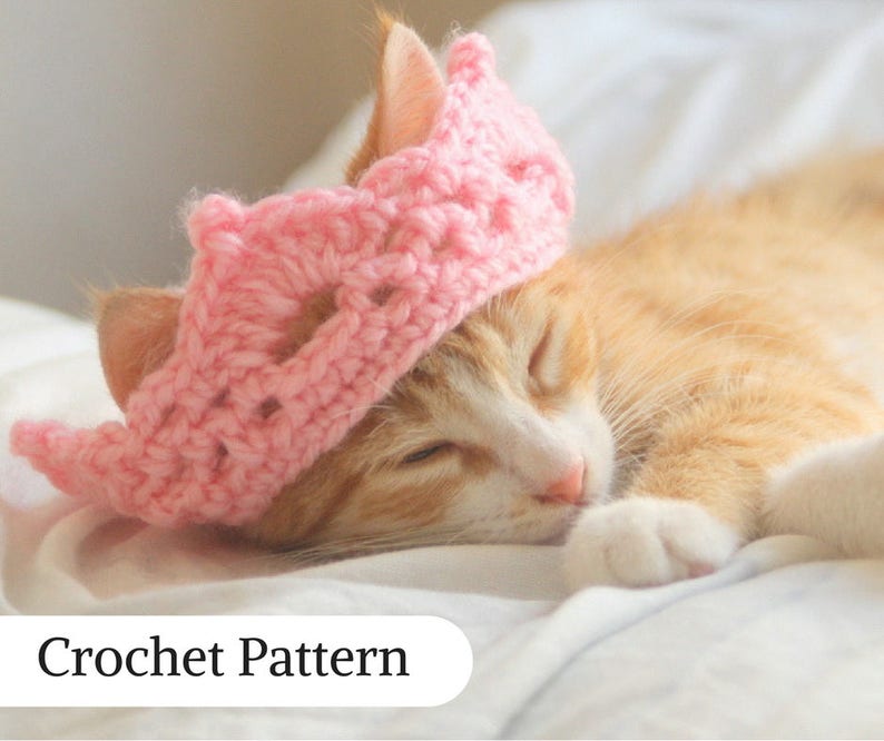 Crochet Pet Crown Pattern PDF Crochet Pattern Makes Crown - Etsy