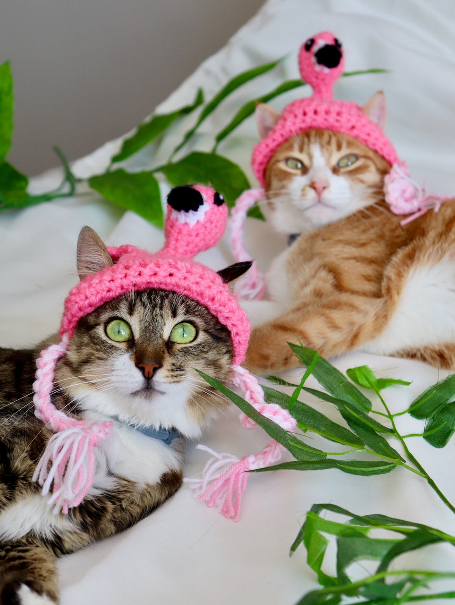Flamingo Hat for Cats Fun Summer Feline Photoprop / Pet - Etsy