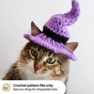 Crochet Pattern: Witch Hat for Cats, PDF Instructions for Cat Witch Hat ...
