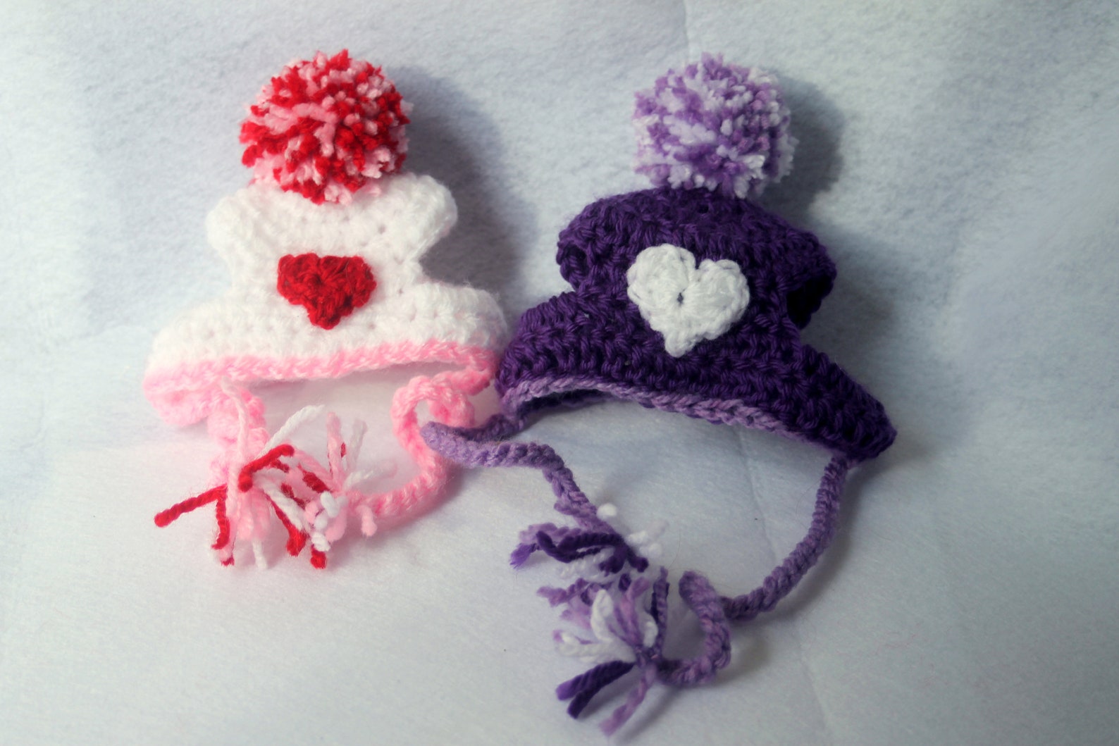 Crochet Pattern: Valentines Day Heart Hat for Cats With Pom | Etsy