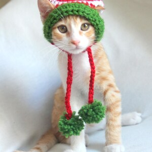 Elf Hat for Cats, Cat Elf Hat, Holiday Cat Hat, Christmas Hat for Cats ...
